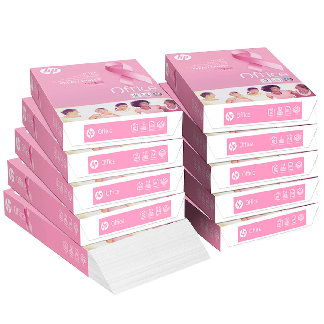 Papel Fotocopia A4 80g HP COPY PINK REAM | Resma 500 Folhas | DMC Higiene